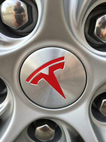 Tesla Model S/X/3/Y Wheel Center Cap Rim Logo T Decals overlay Sticker ...