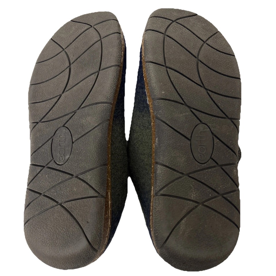 Earth Womens Ezra Recycled Wool Clogs Size 9.5 Wide Olive & Navy Slip ...