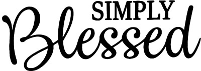 Simply Blessed door window wall Sticker VINYL DECAL Adhesive Bedroom ...