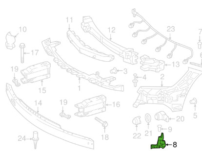 NEW MB CLS C218 FRONT BUMPER LEFT INNER LOWER REINFORCEMENT A2188850216 ...