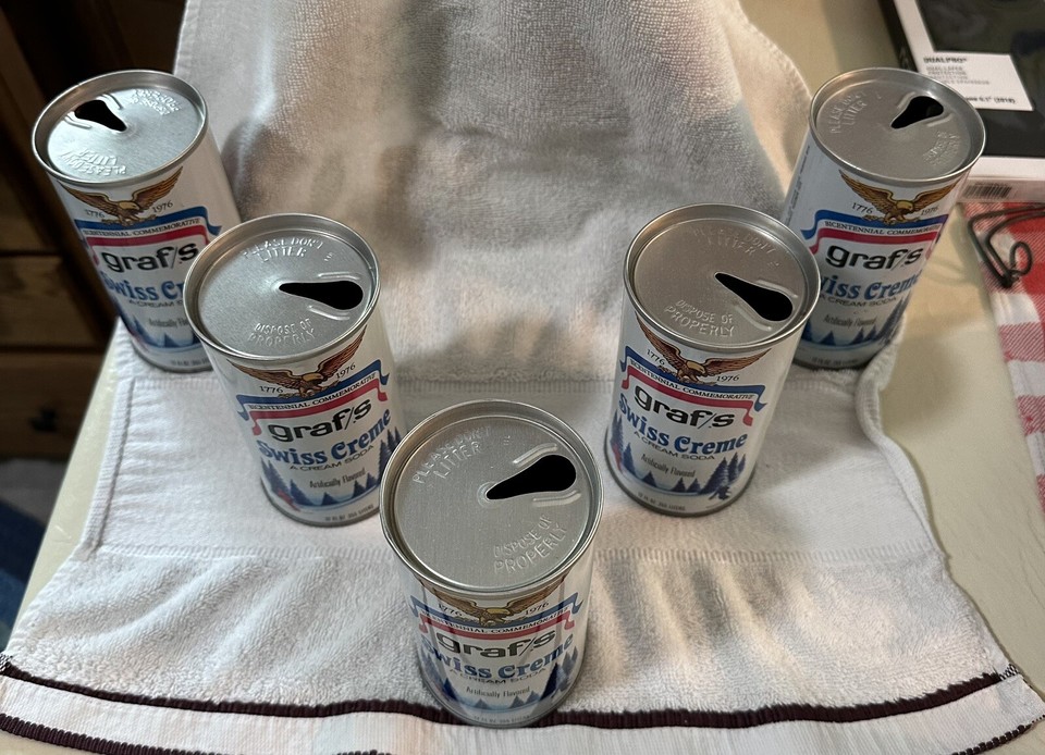 Vintage Graf's Swiss Creme Cream Soda Pop Can 12oz Straight Steel ...