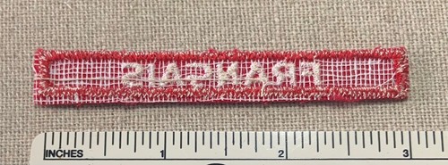 VTG Boy Scout FRANCAIS Red & White Strip PATCH French Interpreter BSA ...