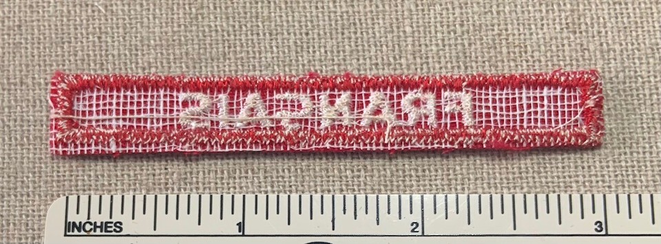 VTG Boy Scout FRANCAIS Red & White Strip PATCH French Interpreter BSA ...