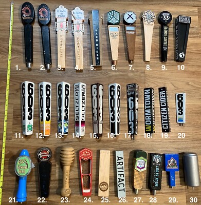 Beer Tap Handle Knob Wooden Kegerator Topper Bar Top Brewery Pick Your ...