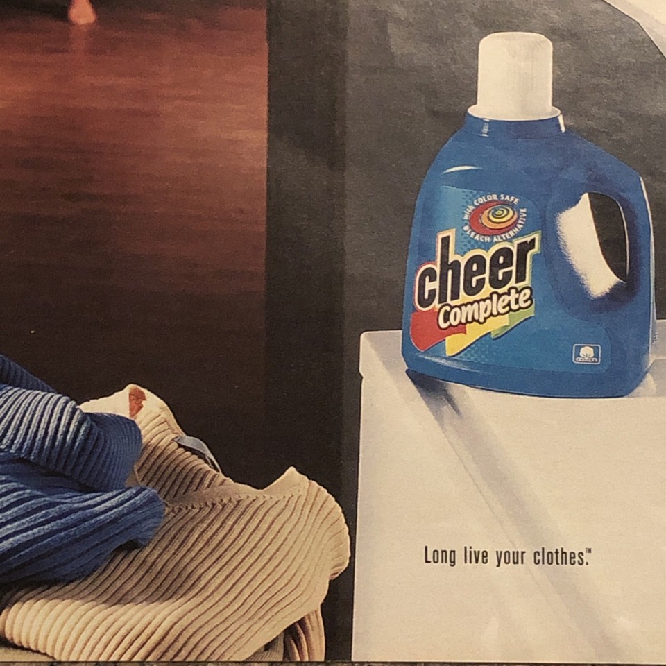 2000 Cheer Complete Detergent PRINT AD Outside Laundry Room VTG 2000s ...