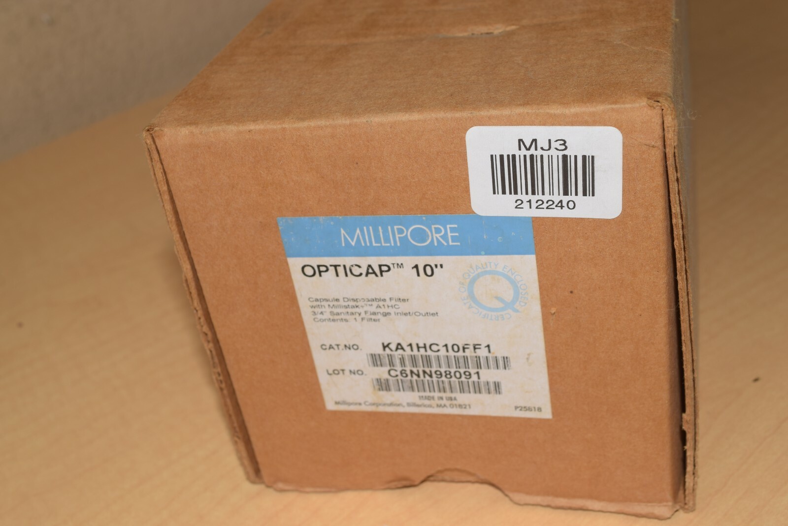 Millipore Opticap 10" FILTER P/N: KA1HC10FF1 #212240-A1 | eBay