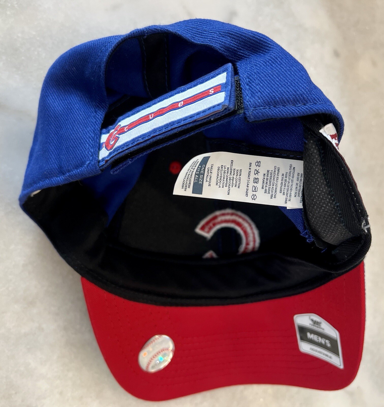 CHiCAGO CUBS New Men's OSFM Strapback Cap Double Sided Logo Embroidered ...