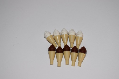 Lego Ice Cream Cone Round Decorative 53119 White Vanilla Brown ...