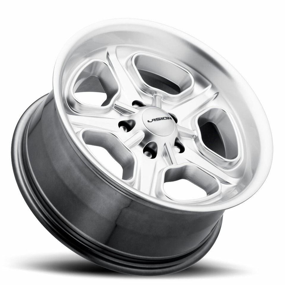 15x8 +0 Vision 147 Daytona 5x120.65 Hyper Silver Wheels (Set of 4) | eBay