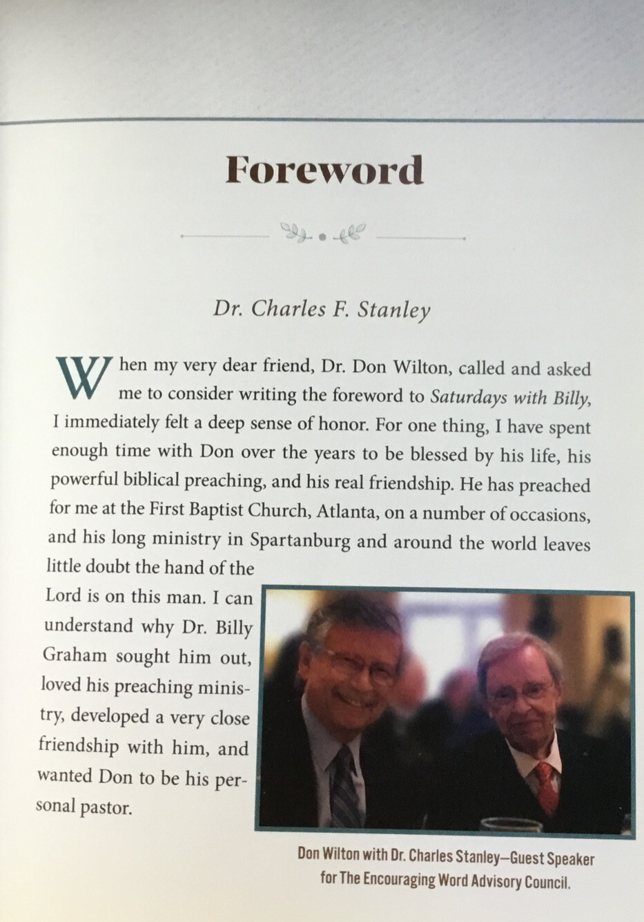 Saturdays with Billy : My Friendship with Billy Graham by Donald J ...