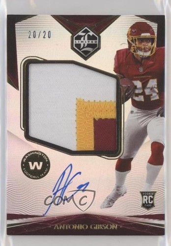 2020 Limited Spotlight Holographic /20 Antonio Gibson RPA Rookie Patch ...