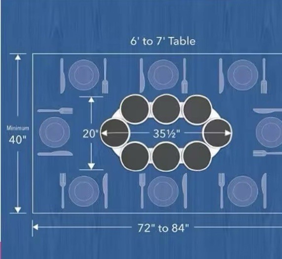 Lazy Susan Turntable for Rectangular Long Table | eBay