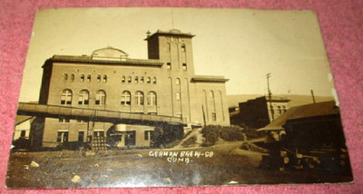 RARE 1910 RPPC POSTCARD / GERMAN BREWING CO. CUMBERLAND, MD. OLD GERMAN ...