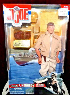 John F Kennedy GI Joe PT 109 Boat Commander 12" Action Figure NIB ...