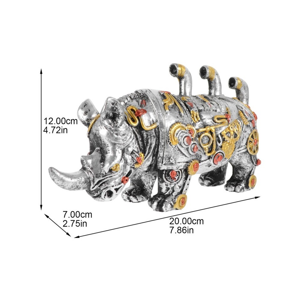 Rhino Desktop Decor Sculptures Statue Resin | eBay Australia