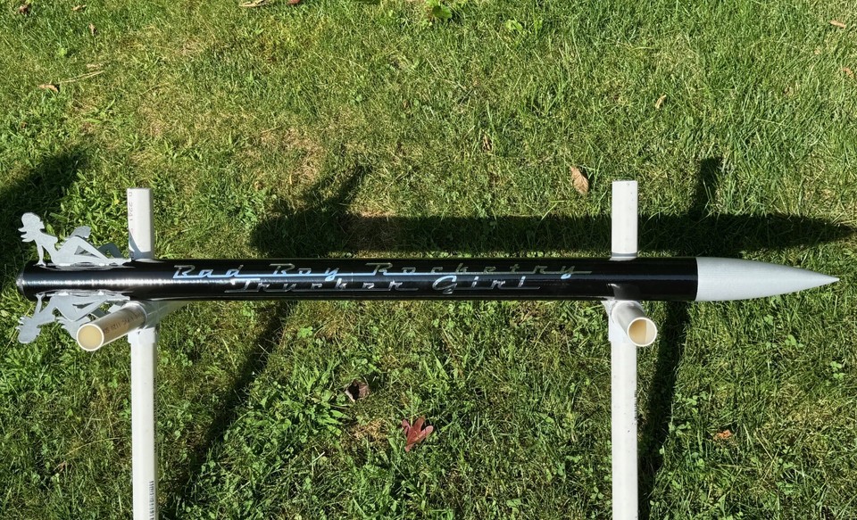 Bad Boy Rocketry Trucker Girl Model Flying Rocket Kit 42" tall, 2.2 ...