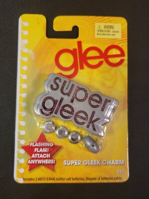 Lot 2 GLEE Super Gleek Charm Chain 2010 FLASHING FLAIR Musical Fan ...