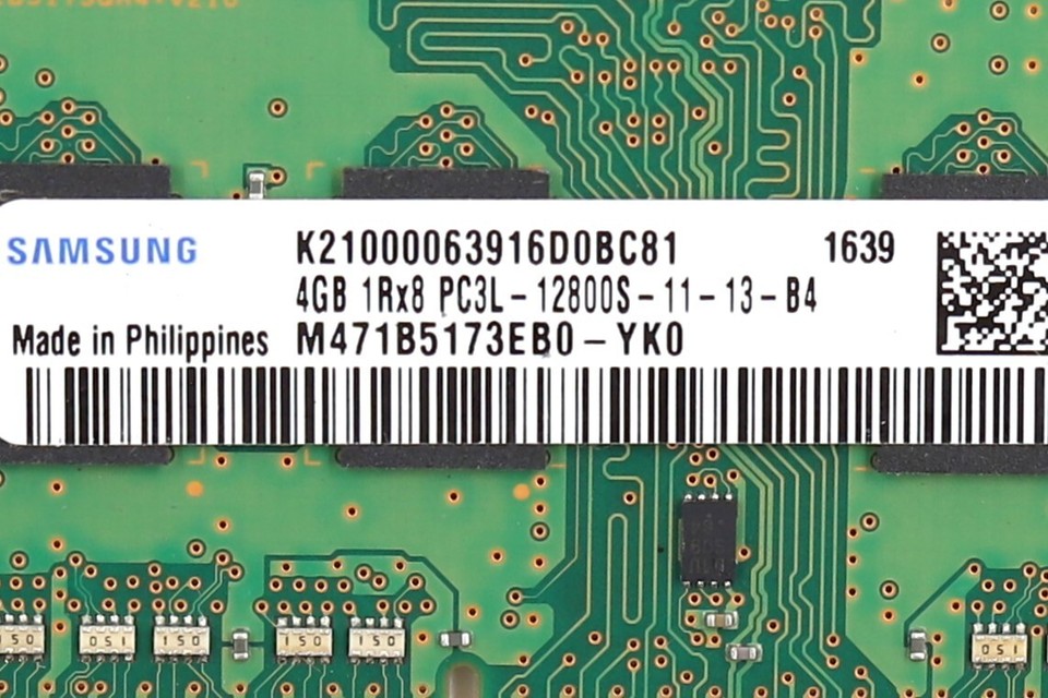 Samsung 4GB 1RX8 PC3L-12800S-11-13-B4 Laptop Memory M471B5173EB0-YK0 ...