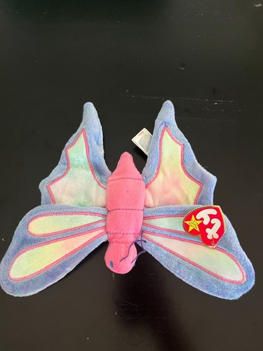 TY Beanie Babie Flitter the Butterfly Plush Toy - Pink/Purple ...