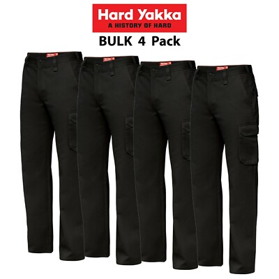 Mens Hard Yakka Cargo Pants 4 PACK Generation Y Cotton Drill Cotton ...