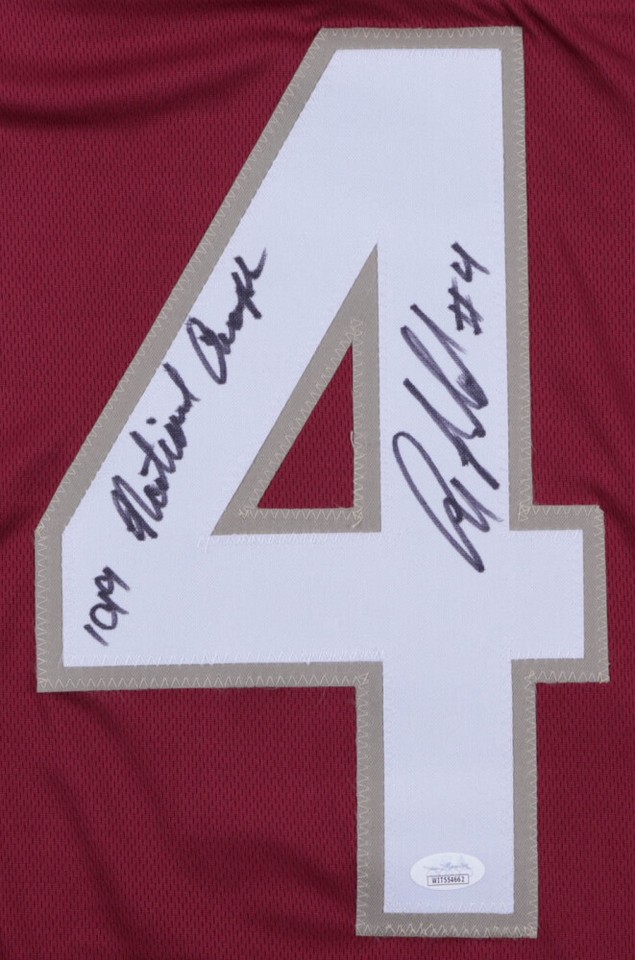 Anquan Boldin Signed Florida State Seminoles Jersey 99 National Champs ...