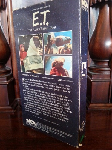 E.T. ET The Extra Terrestrial VHS 1982 Rare Green and Black Tape ...