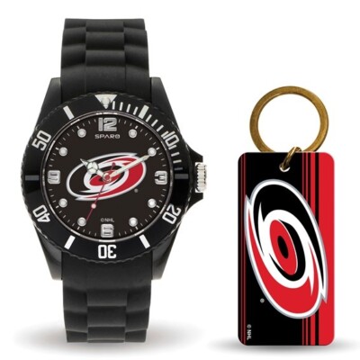 NHL Carolina Hurricanes Mens Watch and Key Ring Gift Set Style GC5004 ...