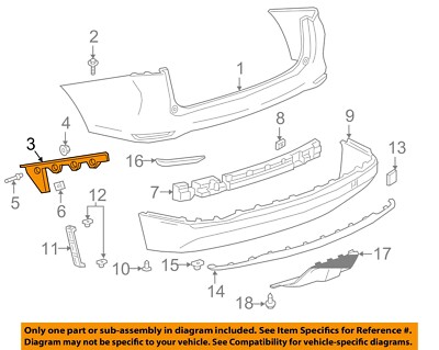 Chevrolet GM OEM 2018 Equinox Rear Bumper-Side Retainer Bracket Left ...