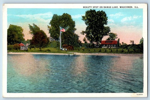 Illinois IL Postcard Beauty Spot on Bangs Lake Wauconda 1945 Vintage ...