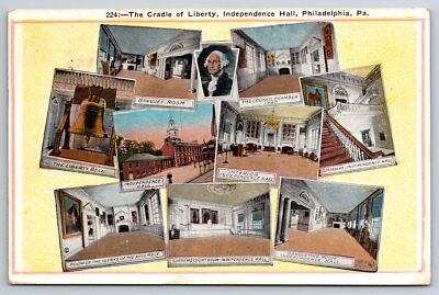 1931 PHILADELPHIA, PA Postcard- THE CRADLE OF LIBERTY INDEPENDENCE HALL ...