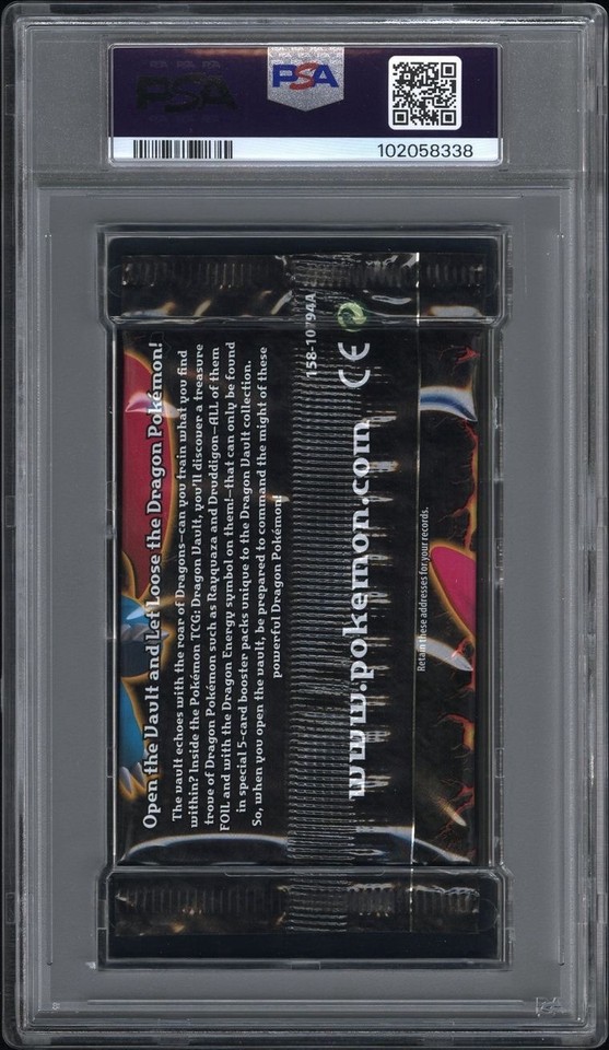 2012 Pokemon Int'l Dragon Vault Salamence PSA 10 Foil Booster Pack GEM ...
