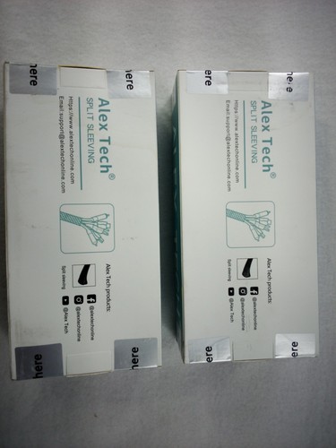 Alex Tech 25ft 1/4 inch Expandable Braided Split Sleeving Lot of 2 ...