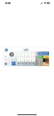 10 Pack GE LED String Light Replacement S14 Bulbs Outdoor 1W Soft White ...