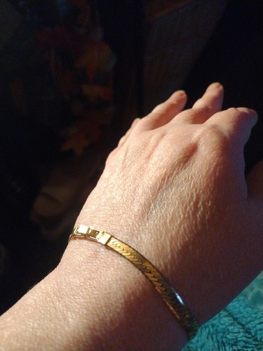 14k GS( Gold Shell) Herringbone Bracelet | eBay