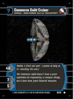 STAR WARS TCG WOTC SITH RISING COMMERCE GUILD CRUISER 68/90 FOIL M/GEM ...