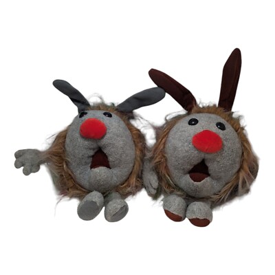 Vintage 1995 Fuzzy and Wuzzy Dust Bunnies Plush Toys The Big Comfy ...