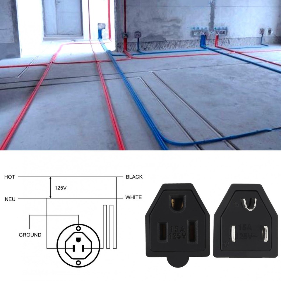 2pcs Extension Cord Plug Ends Male and Female Replacement Plug and ...