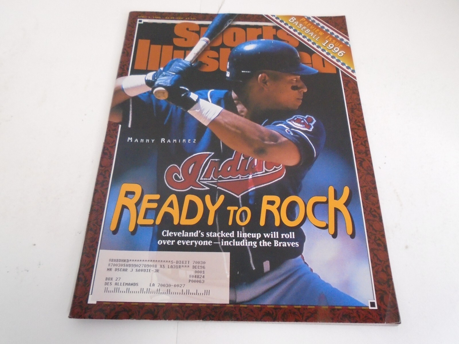 Sports Illustrated Magazine April 1, 1996 Manny Ramirez | eBay