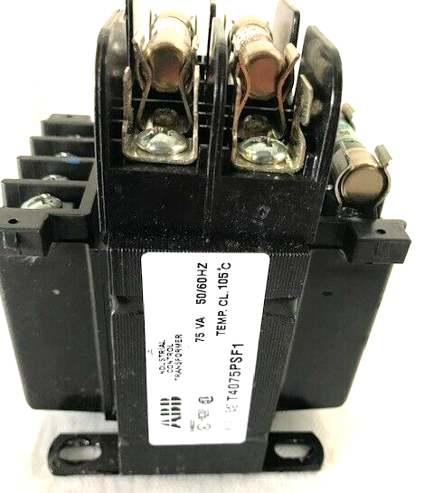 ABB INDUSTRIAL CONTROL TRANSFORMER 75 VA T4075PSF1 | eBay