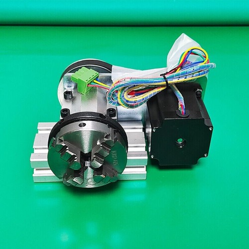 4th Axis CNC Kit Rotary Axis Tailstock with 4 Jaws Chuck for CNC Router ...