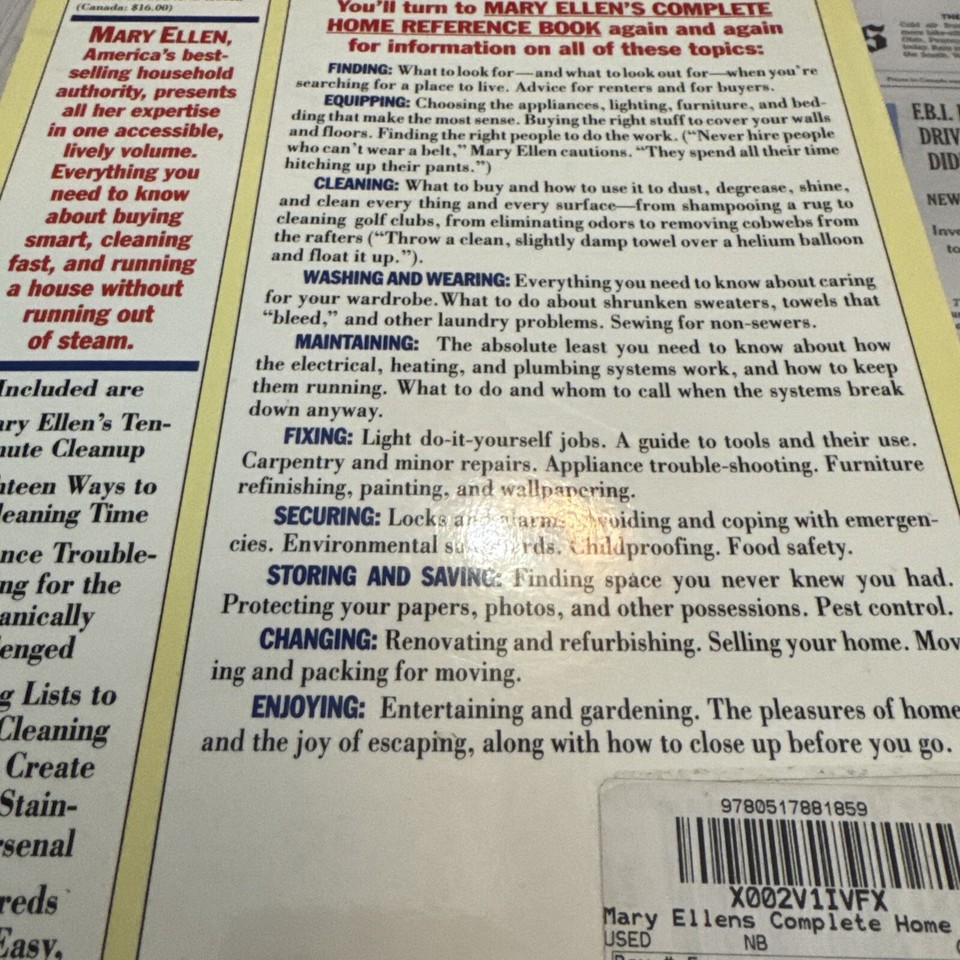 Mary Ellen's Complete Home Reference Book by Pinkham, Mary Ellen | eBay