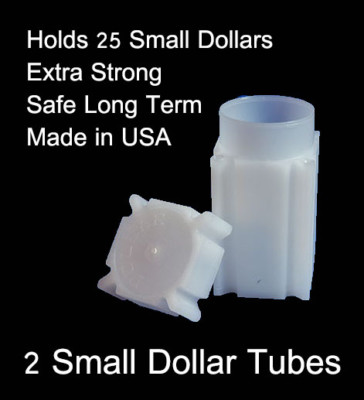 Coin Safe Square Archival Plastic Coin Tubes Lot Of 2 Small Dollar ...