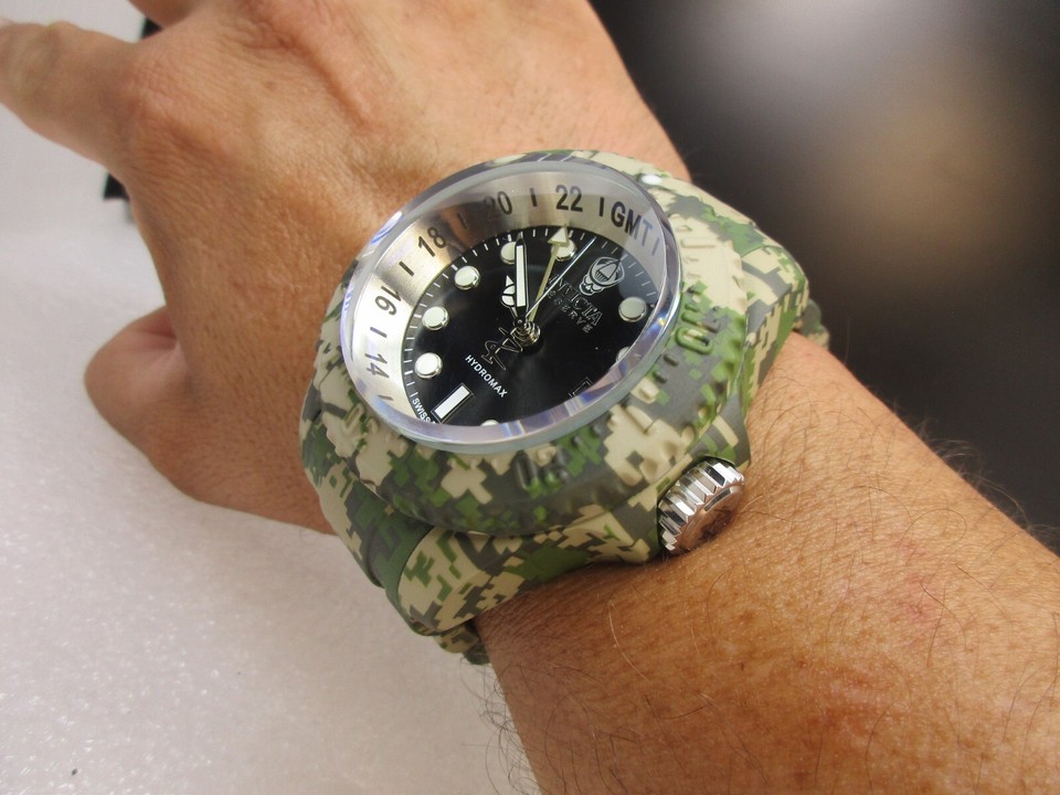 Invicta Reserve Hydromax Swiss Ronda Camo 52mm, Steel, Aqua Plating ...