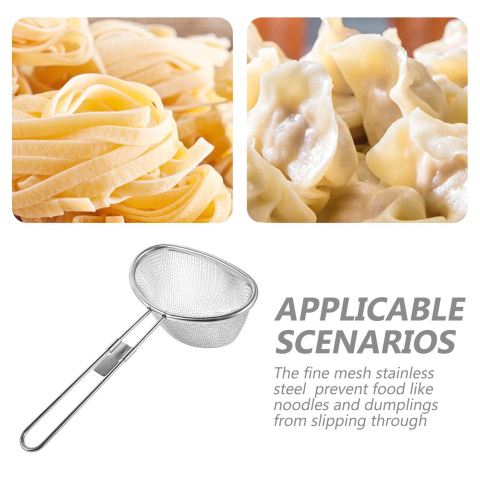 4 Pcs Pasta Noodle Strainer Basket Stainless Steel Colander Hand Held ...