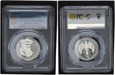 Frg 5 Mark 1969-F Gerhard Mercator Proof PCGS PR67CAM 104587 | eBay