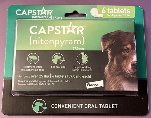 CAPSTAR Fast-Acting Oral Treatment for Large Dogs over 25 lbs 6 Tabs | eBay