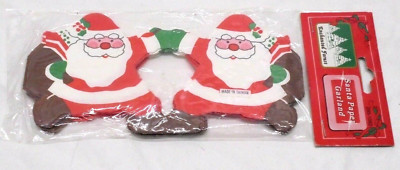 Christmas Santa Paper Garland 2.5" tall NEW | eBay
