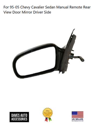 For 95-05 Chevy Cavalier Sedan Manual Remote Rear View Door Mirror ...