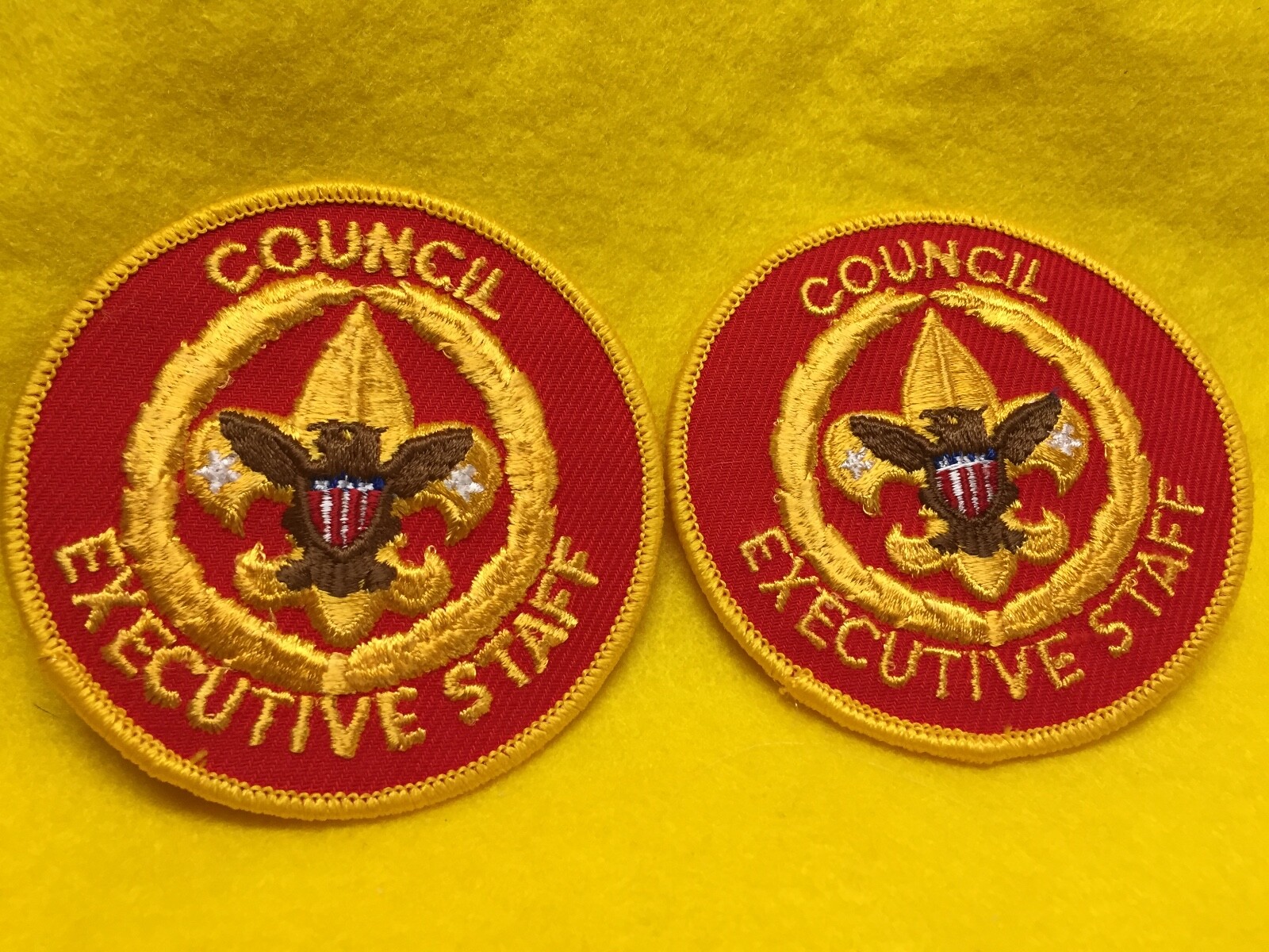 (ae4) Boy Scouts- older Council Executive Staff patches (2) | eBay