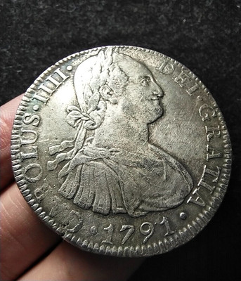 8 Reales 1791 Bust Dollar Hispan, Carolus IIII, OM, FM | eBay
